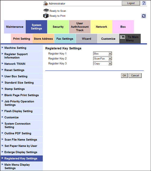 Changing a Function to be Assigned to a Register Key