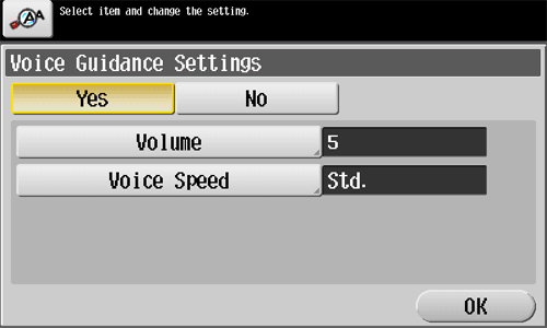 Changing the Volume and Replay Speed of Voice Guidance