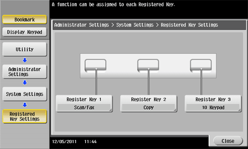 Changing a Function to be Assigned to a Register Key